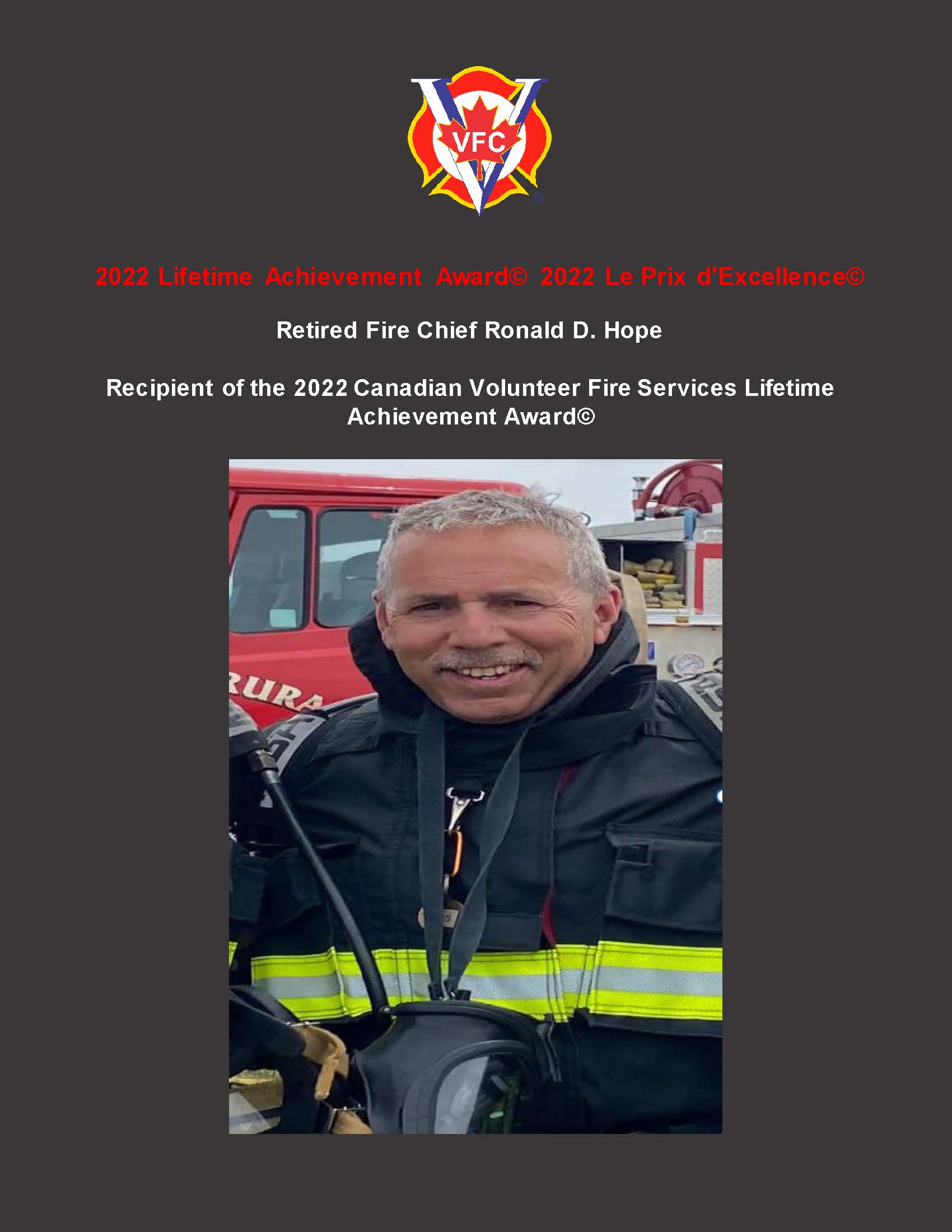 CVFSA News Release July 26, 2022 – 2022 Lifetime Achievement Award ...